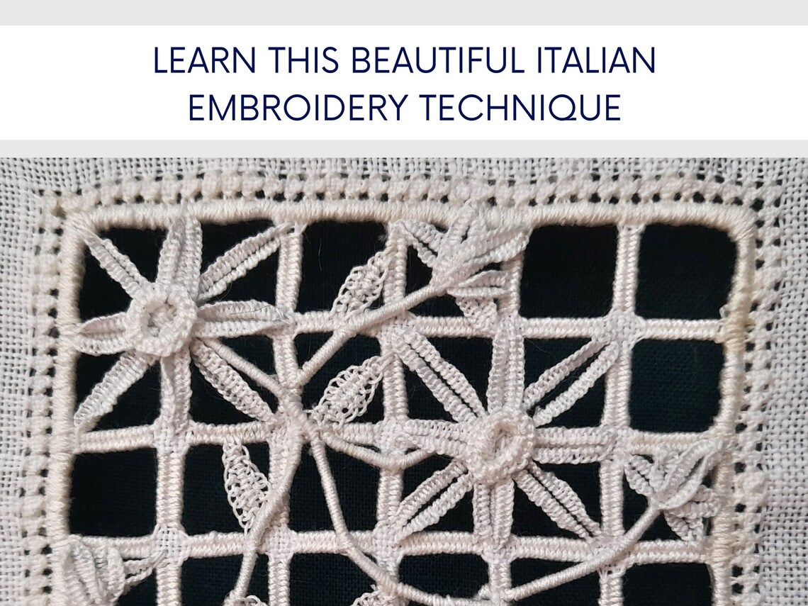 Reticello Floral Daisy Embroidery Pattern With Full Instructions ...