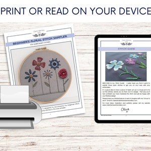 Floral Hand Embroidery Stitch Sampler PDF Pattern, Stitch Guide ...