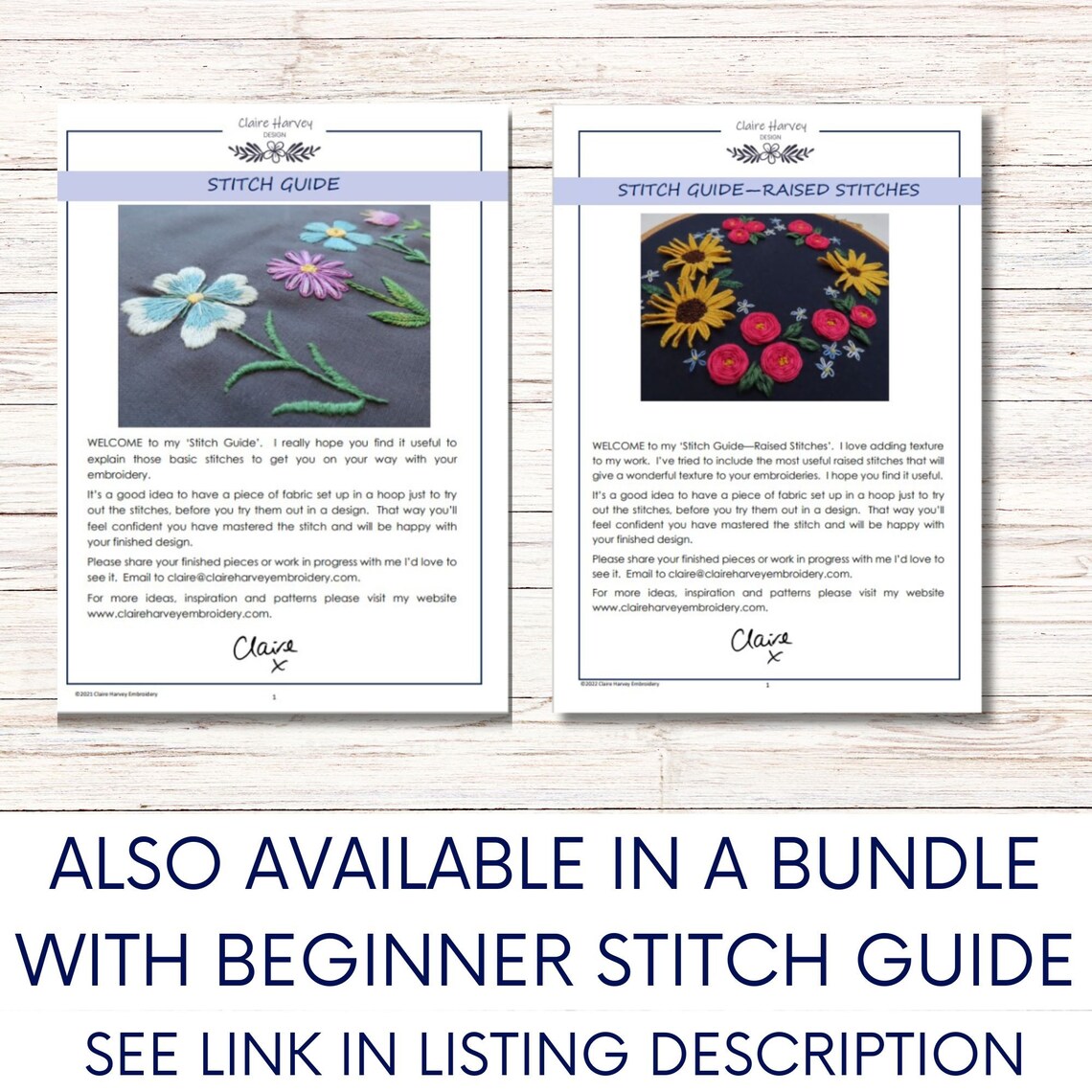 Stitch Guide Raised Embroidery Stitches PDF Instant Digital Download ...