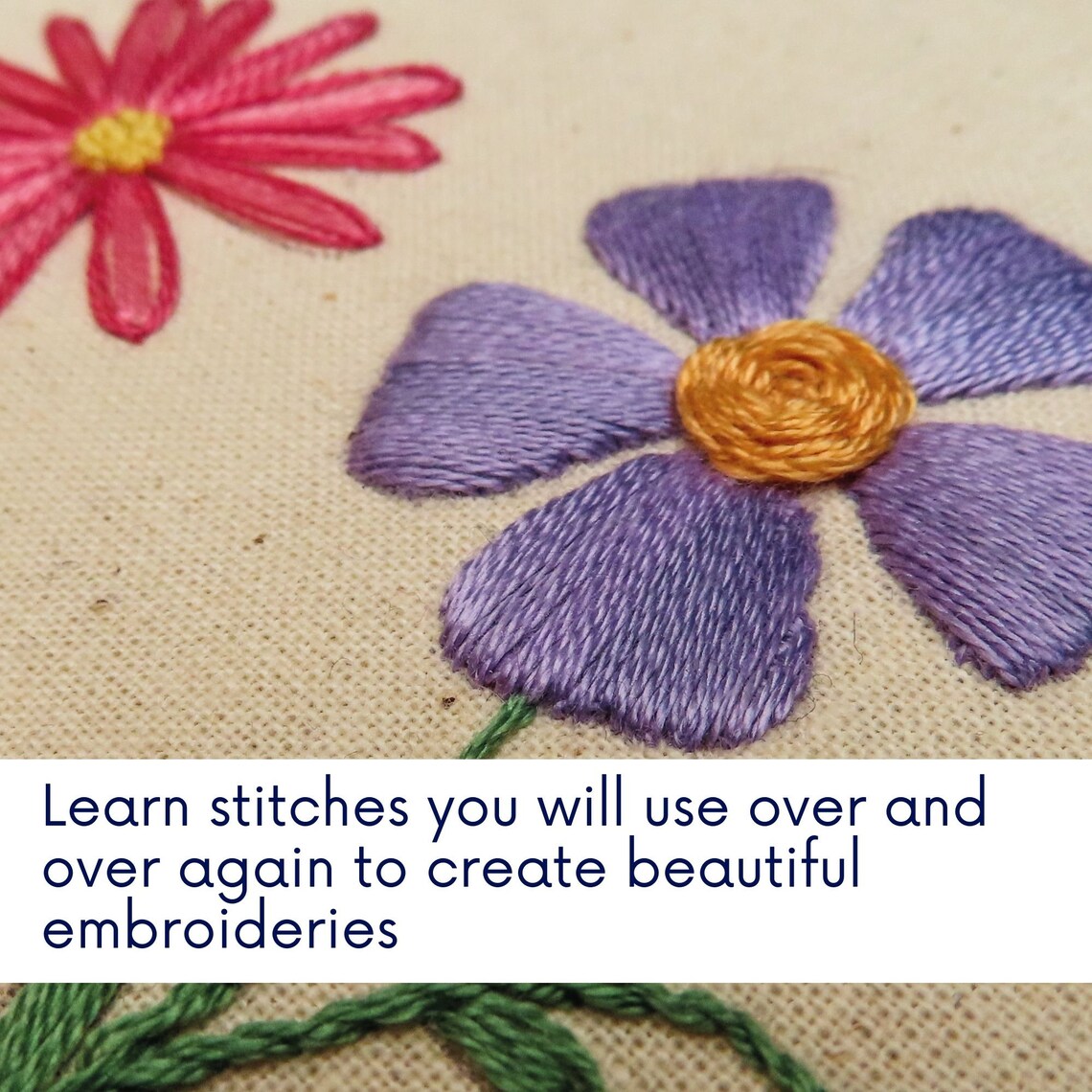 Beginner Stitch Guide Learn to Embroider 15 Basic Embroidery Stitches ...