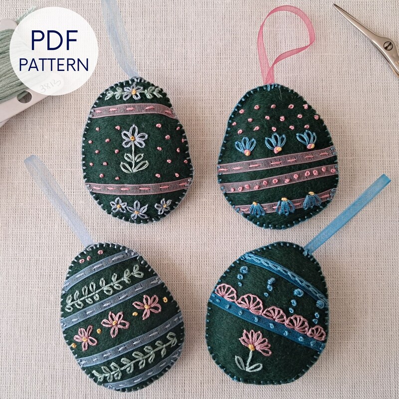 Felt Easter Eggs - Etsy
