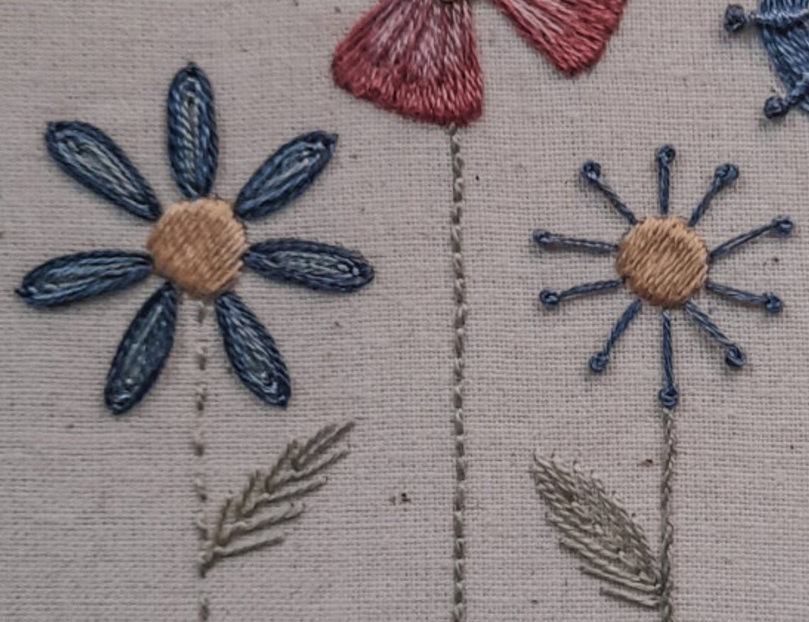 Floral Hand Embroidery Stitch Sampler PDF Pattern, Stitch Guide ...