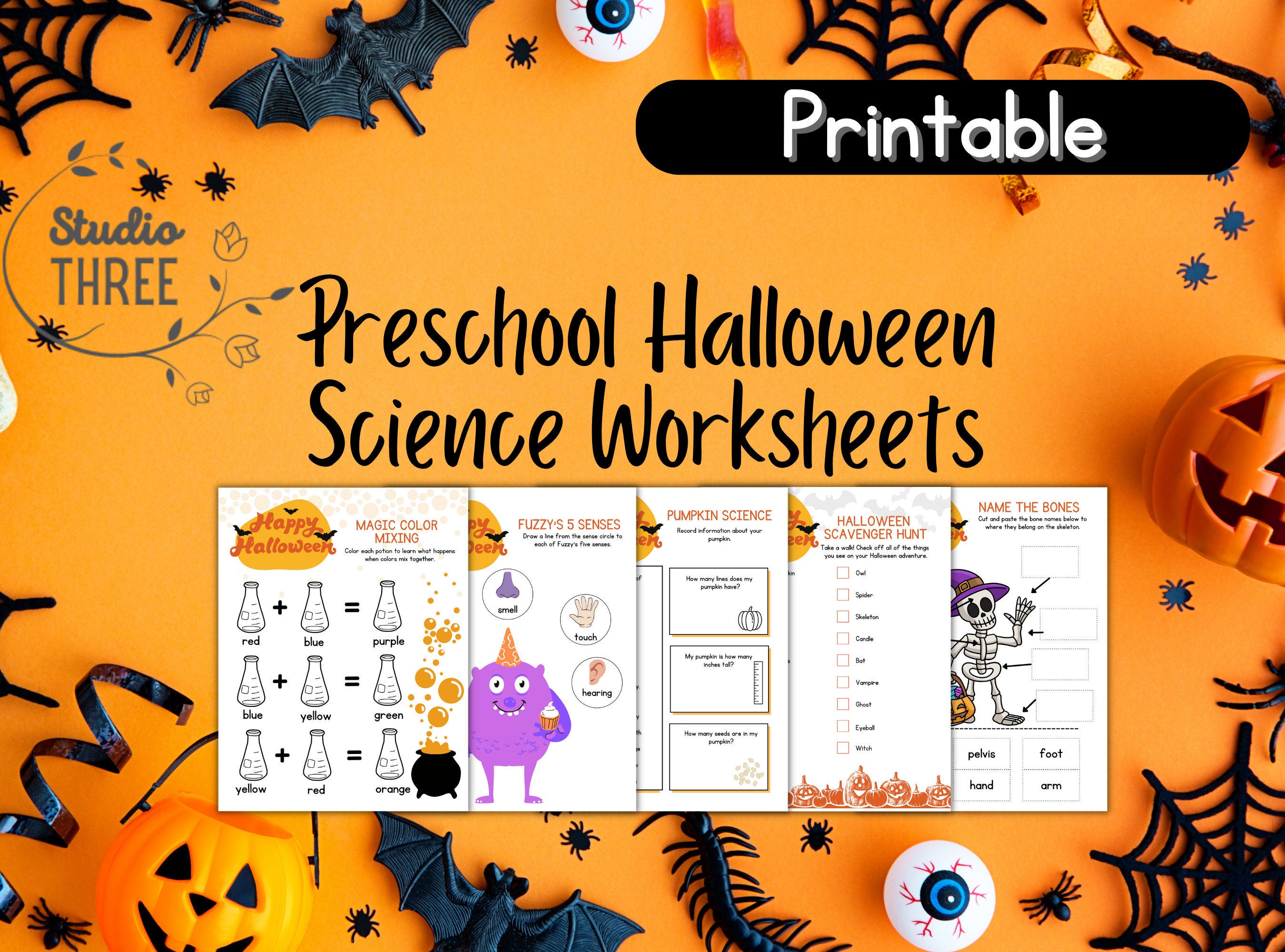 Preschool Halloween Science Worksheets ~ Printable ~ Instant Download ...