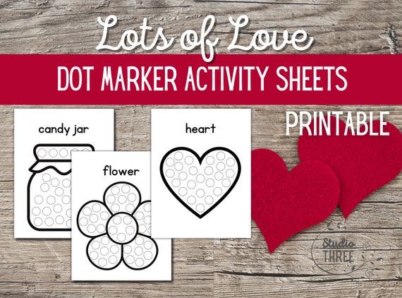 Lots of Love Dot Marker Activity Sheets Do-a-dot - Etsy