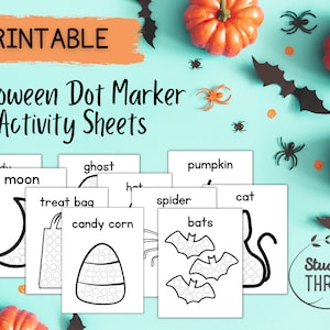 Halloween Dot Marker Activity Sheets - Preschool - Fine Motor Skills ...