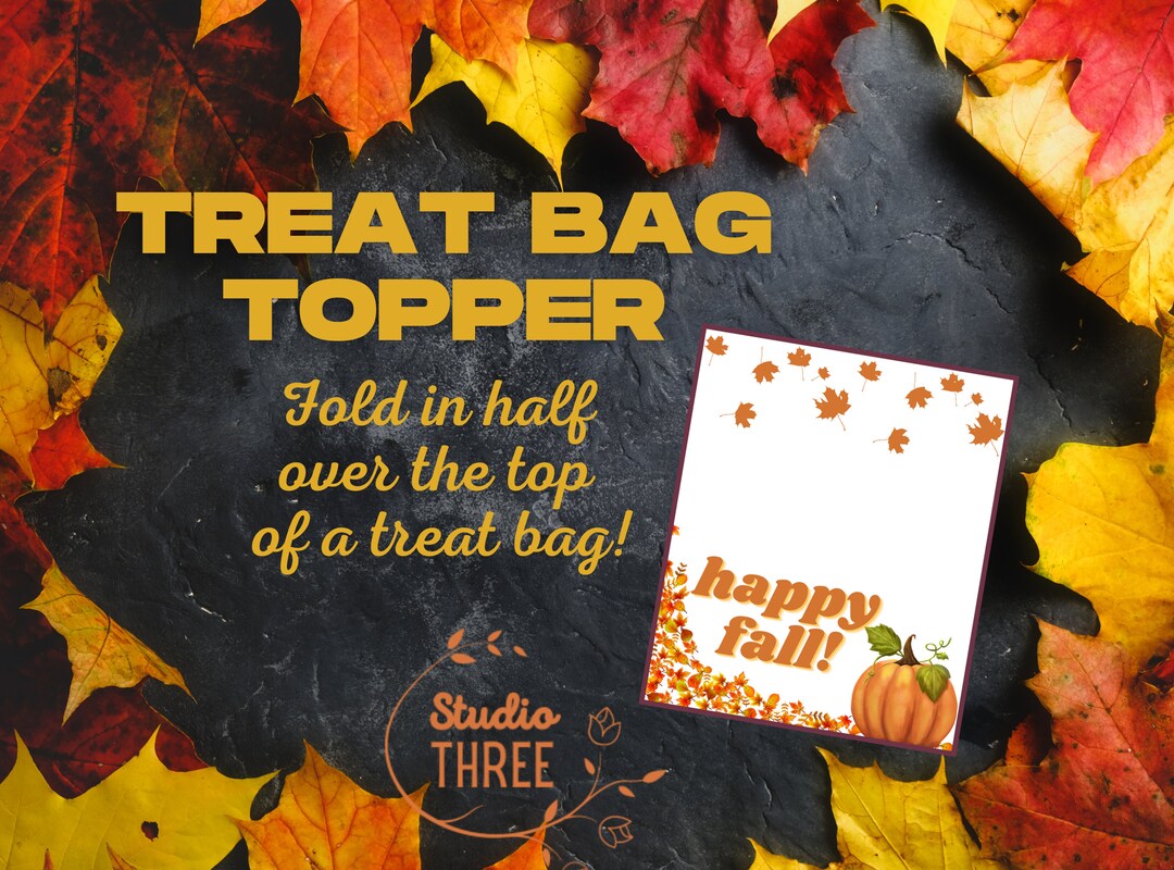 Fall Treat Bag Topper ~ Trick or Treat ~ Trunk or Treat ~ Printable ...