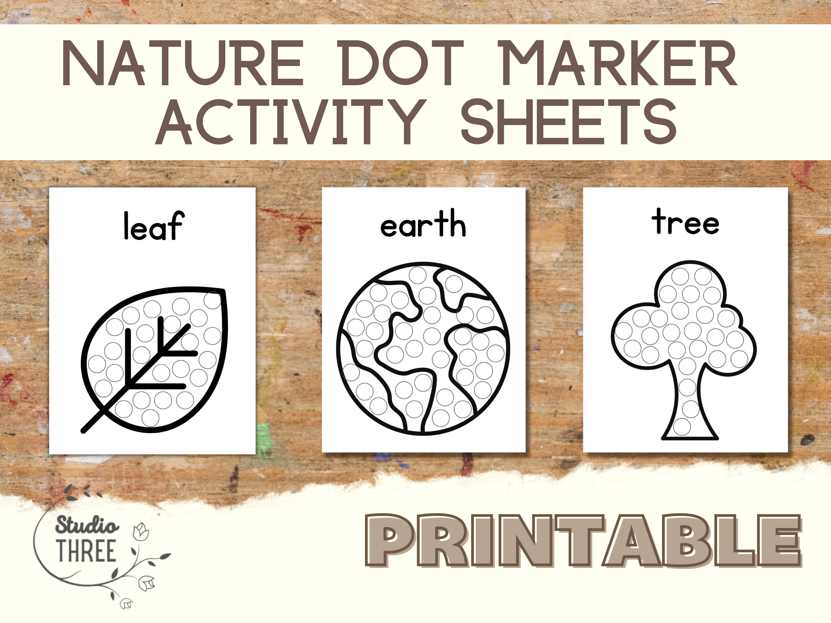 Nature Dot Marker Activity Sheets - Do-a-dot - Preschool Activity ...