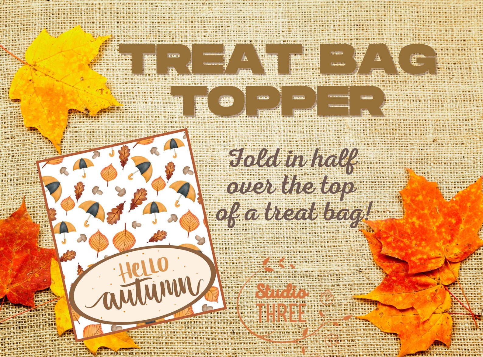 Fall Treat Bag Topper ~ Trick or Treat ~ Trunk or Treat ~ Printable ...