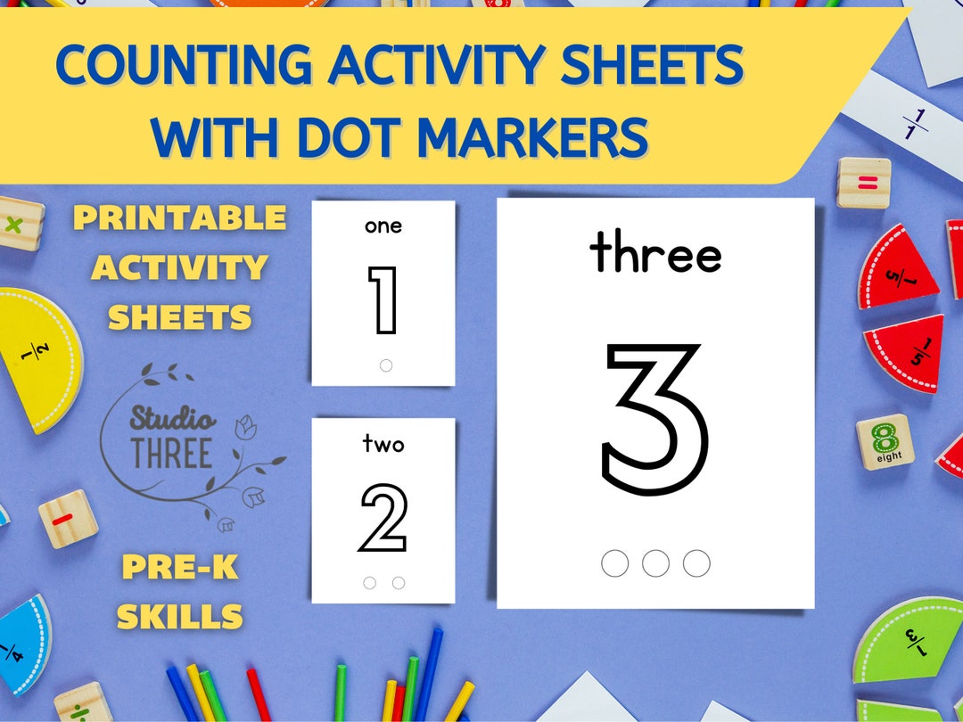Counting Dot Marker Activity Pages - Preschool Activity - Do-a-dot ...