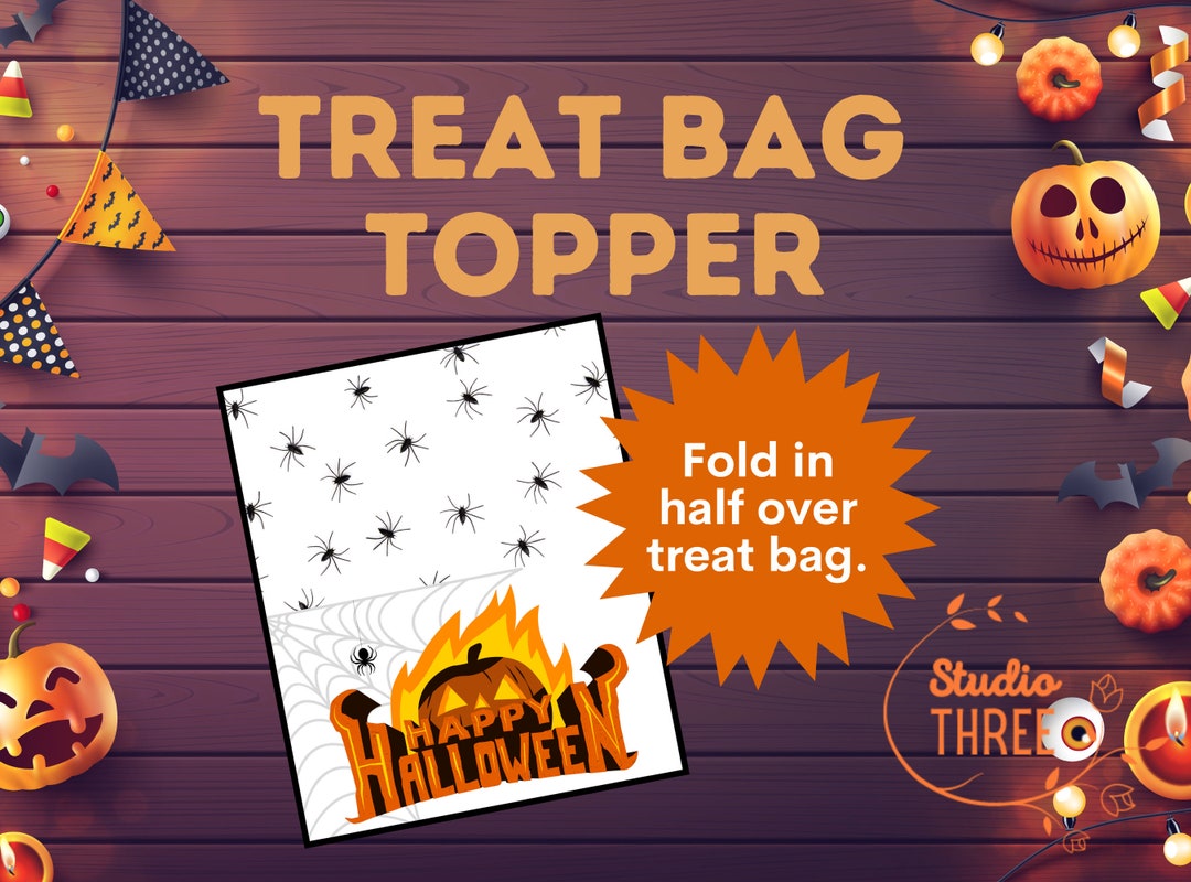 Halloween Treat Bag Topper ~ Trick or Treat ~ Trunk or Treat ...