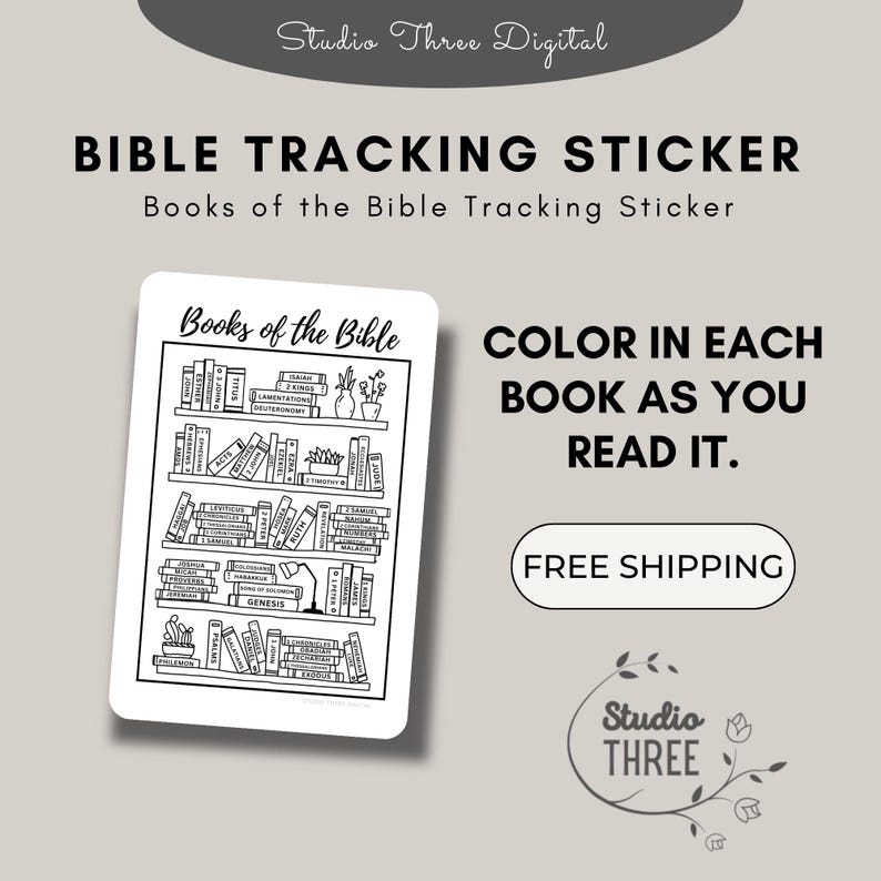 Books of the Bible Tracking Sticker - Etsy
