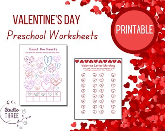 Valentine's Day Preschool Worksheets Printable Valentine's Preschool ...