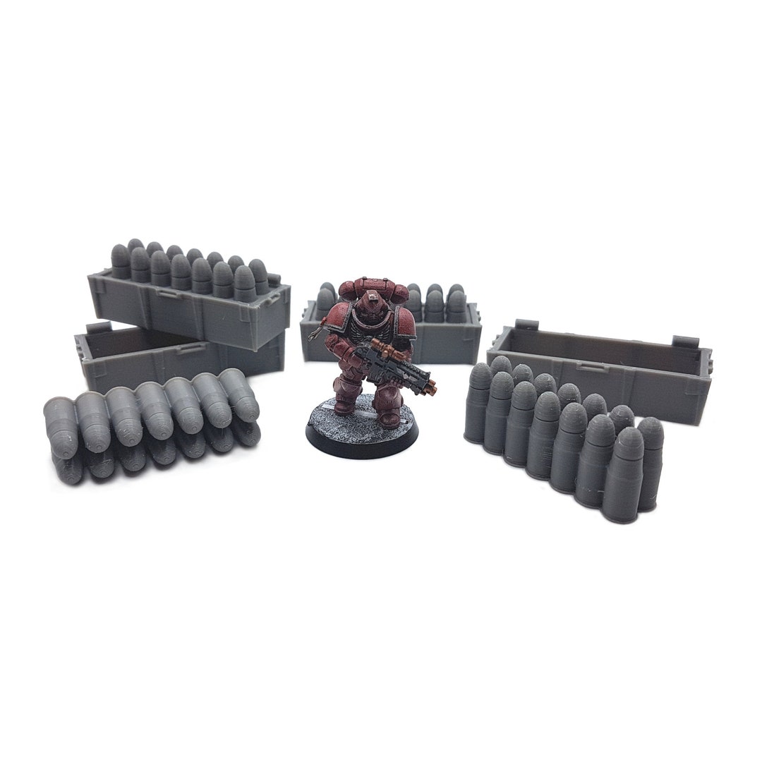 Artillery Shell Storage Crate Pile 28mm Tabletop Wargaming Terrain War ...