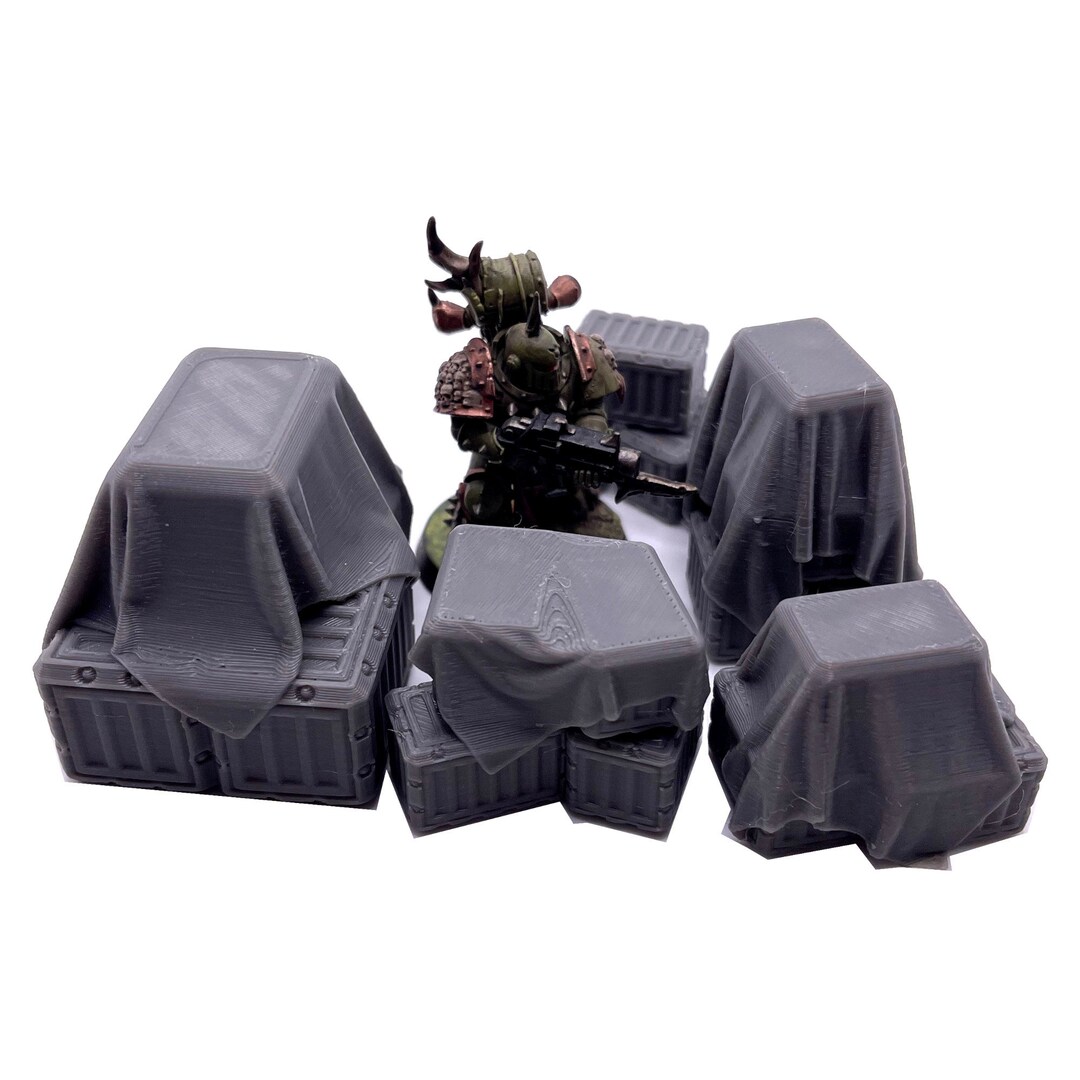 Weapon Ammo Storage Pile WW2 WW1 Crates 28mm Scatter Terrain Scenery ...