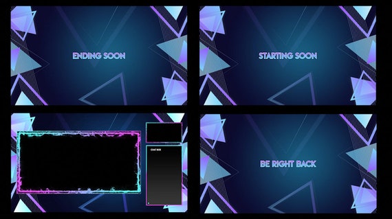 Neon Triangle Animated Overlay Twitch Overlay Scenes - Etsy