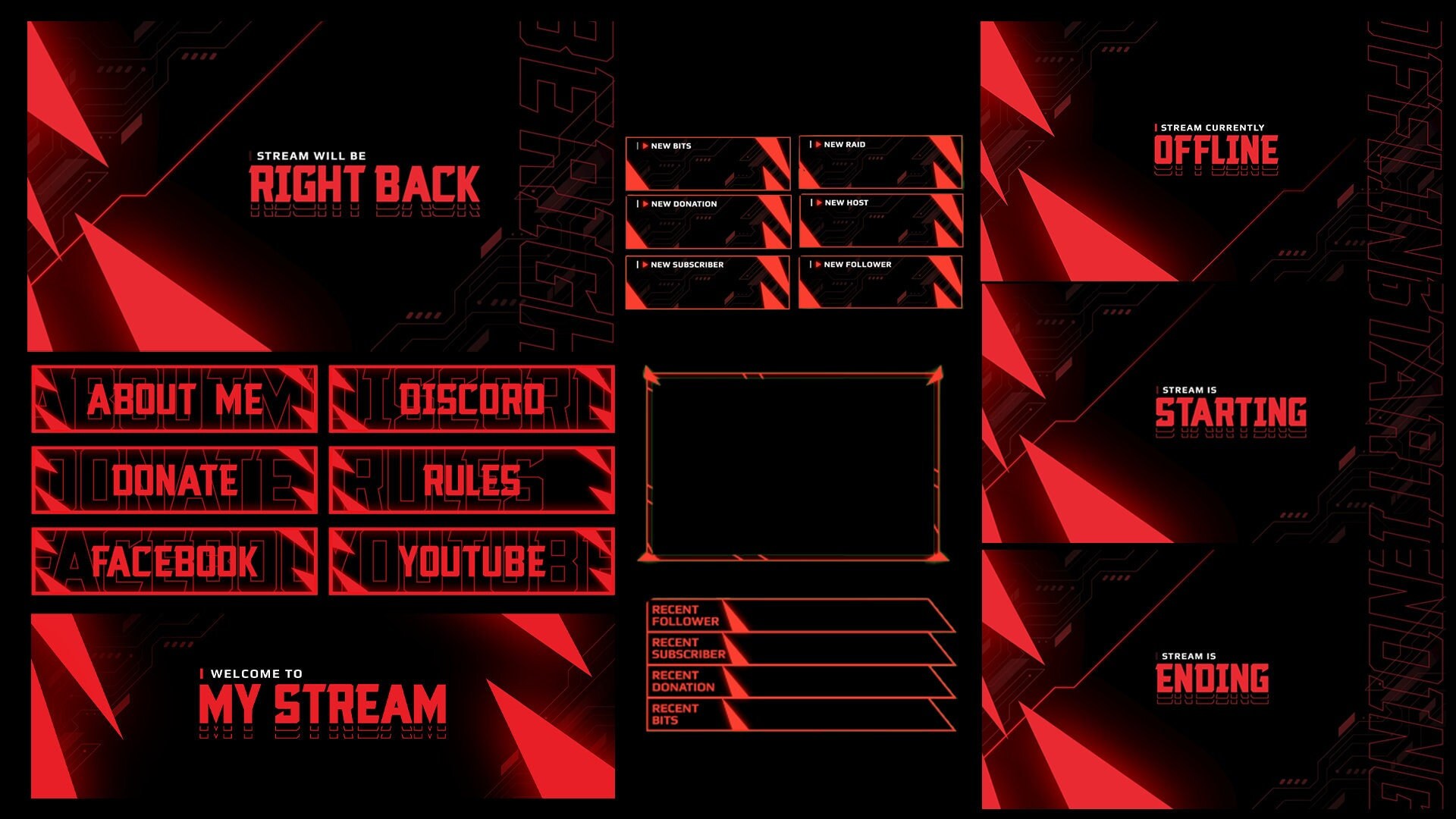 Animated Overlay Red & Black Style - Etsy