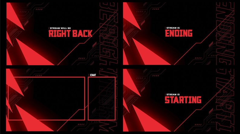 Animated Overlay Red & Black Style - Etsy