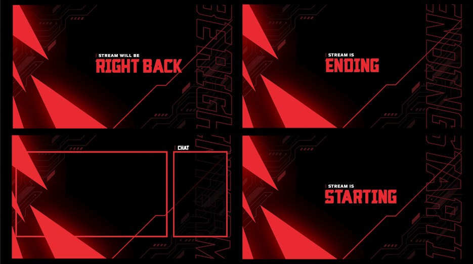 Animated Overlay Red & Black Style - Etsy