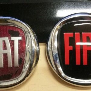 FIAT 500 BADGE Emblem Fiat 500 Vintage '57 Model Emblem 3D Resin Tuning ...