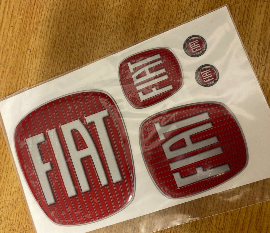 Resin Stickers in Relief Compatible Fiat to Be Superimposed on the ...