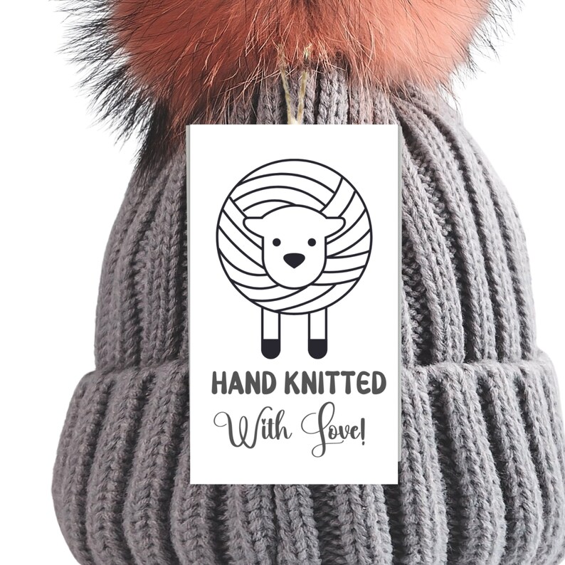 KNITTING Product Tag Printable Hand Knitted With Love Knitting Label ...