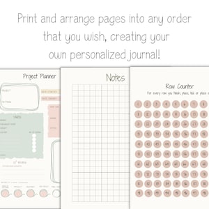 Knitting Planner Printable Knitting Planner Boho Knitting Journal ...