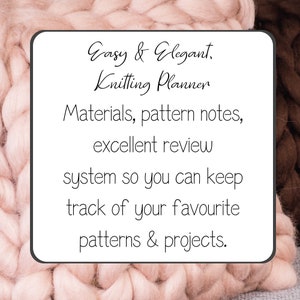 PRINTABLE Knitting Planner Page for Knitting Project Planner Boho ...