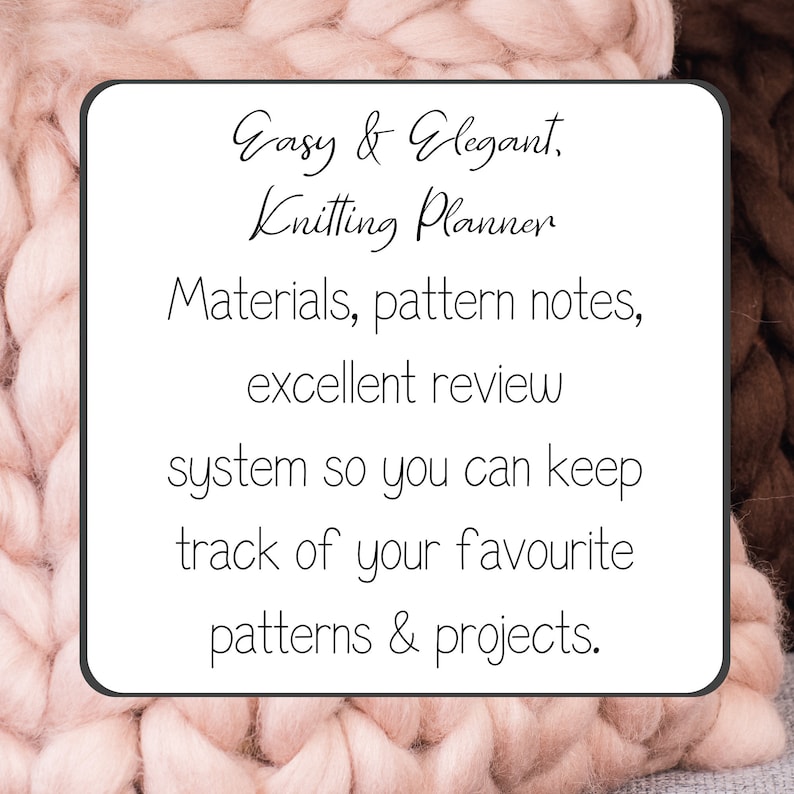 PRINTABLE Knitting Planner Page for Knitting Project Planner Boho ...