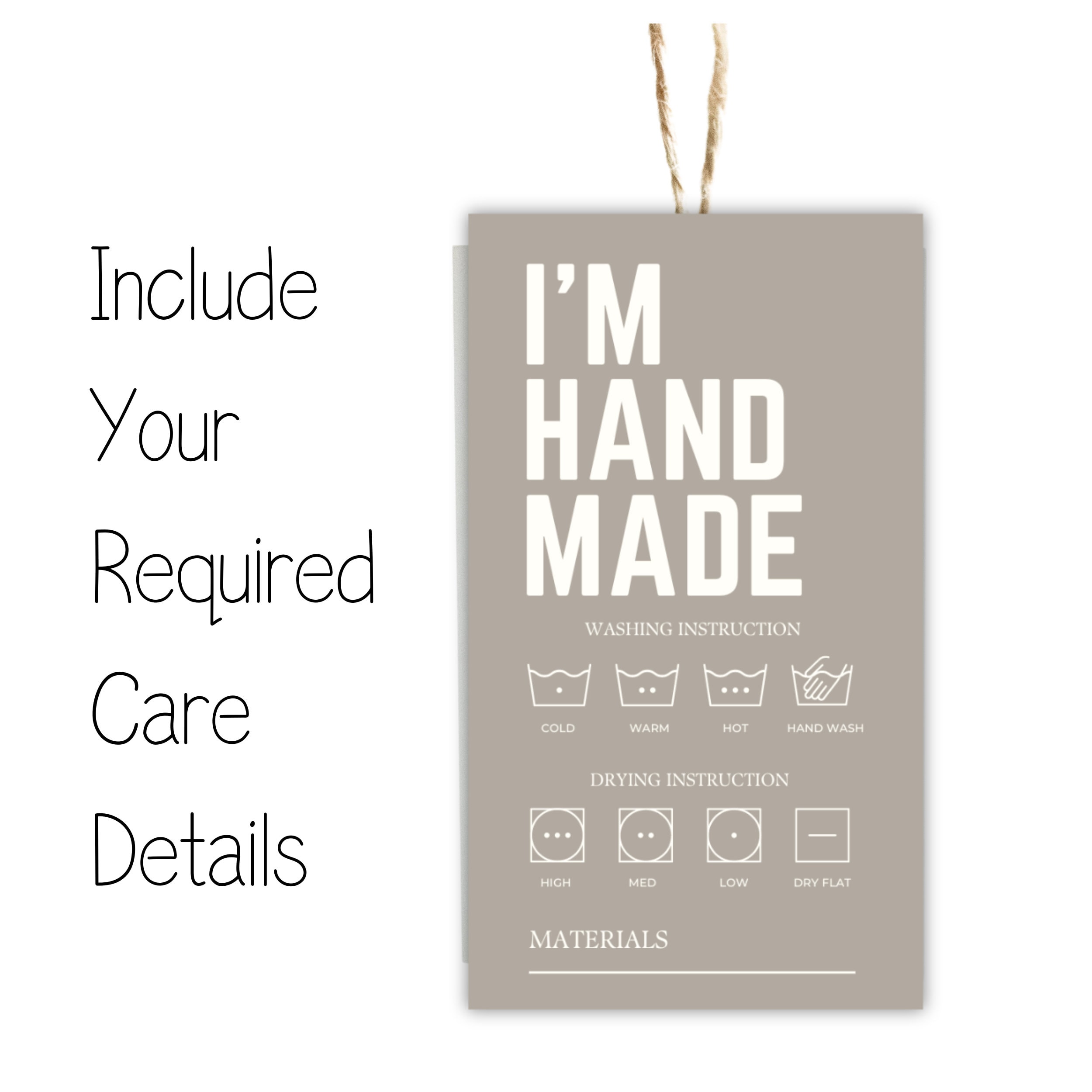 PRINTABLE WASHING Instruction Tags Care Labels Print at Home I'm ...