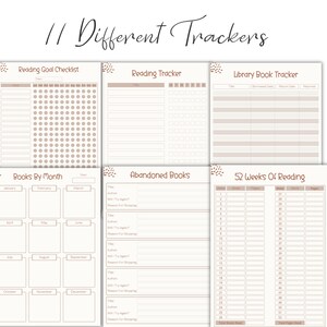 READING Planner Printable Reading Journal Boho Reading Diary Just A ...