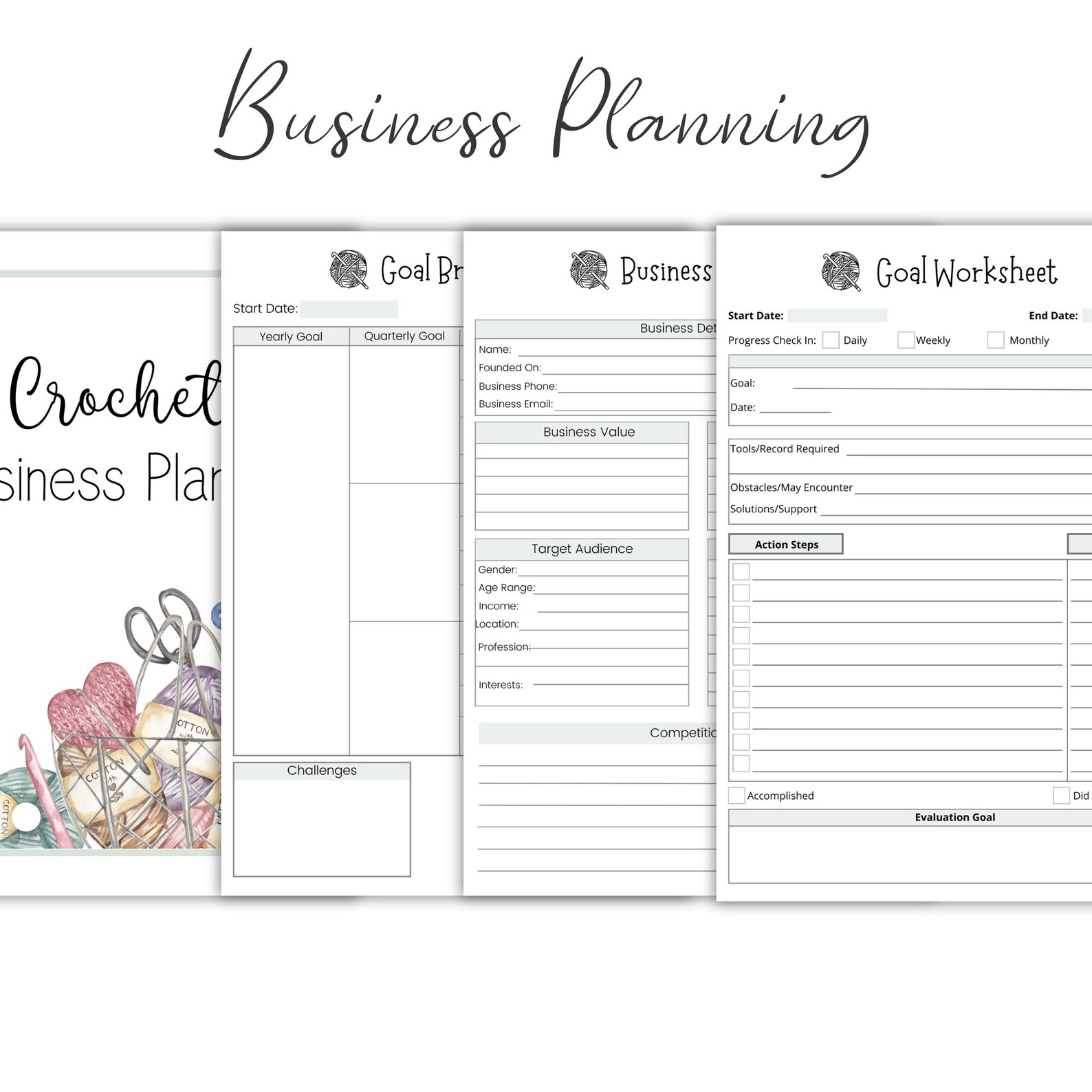 CROCHET BUSINESS Planner Crochet Business Tracker Start A Crochet ...