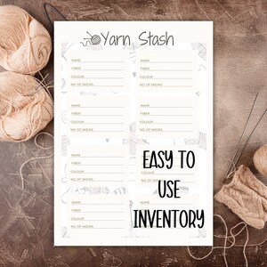 Yarn Stash Inventory Yarn Swatch Card Printable Knitting Planner Pages ...