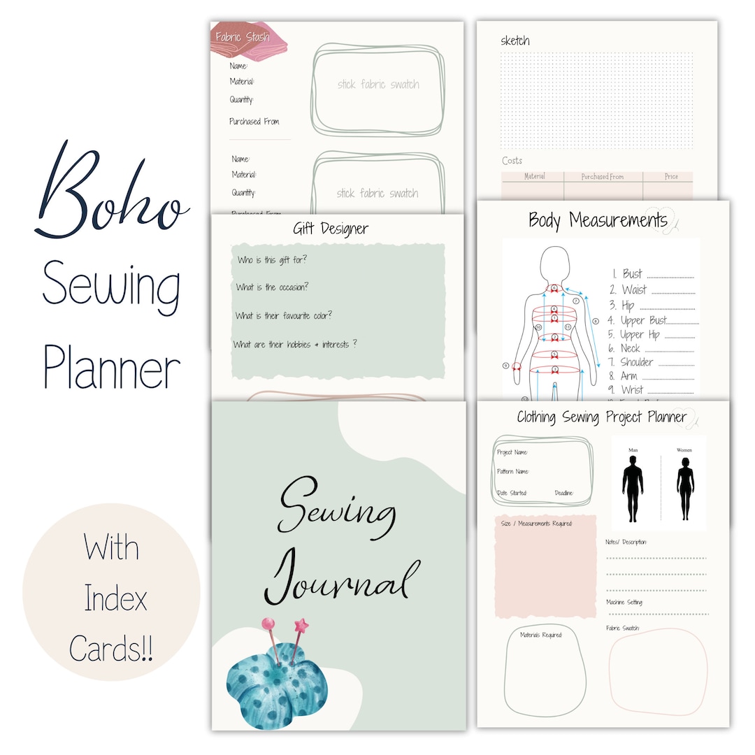 SEWING Planner Printable Sewing Journal Sewing Downloadable Sewing ...