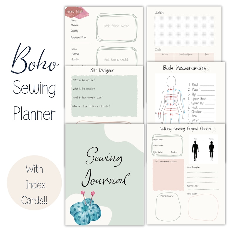 SEWING Planner Printable Sewing Journal Sewing Downloadable Sewing ...