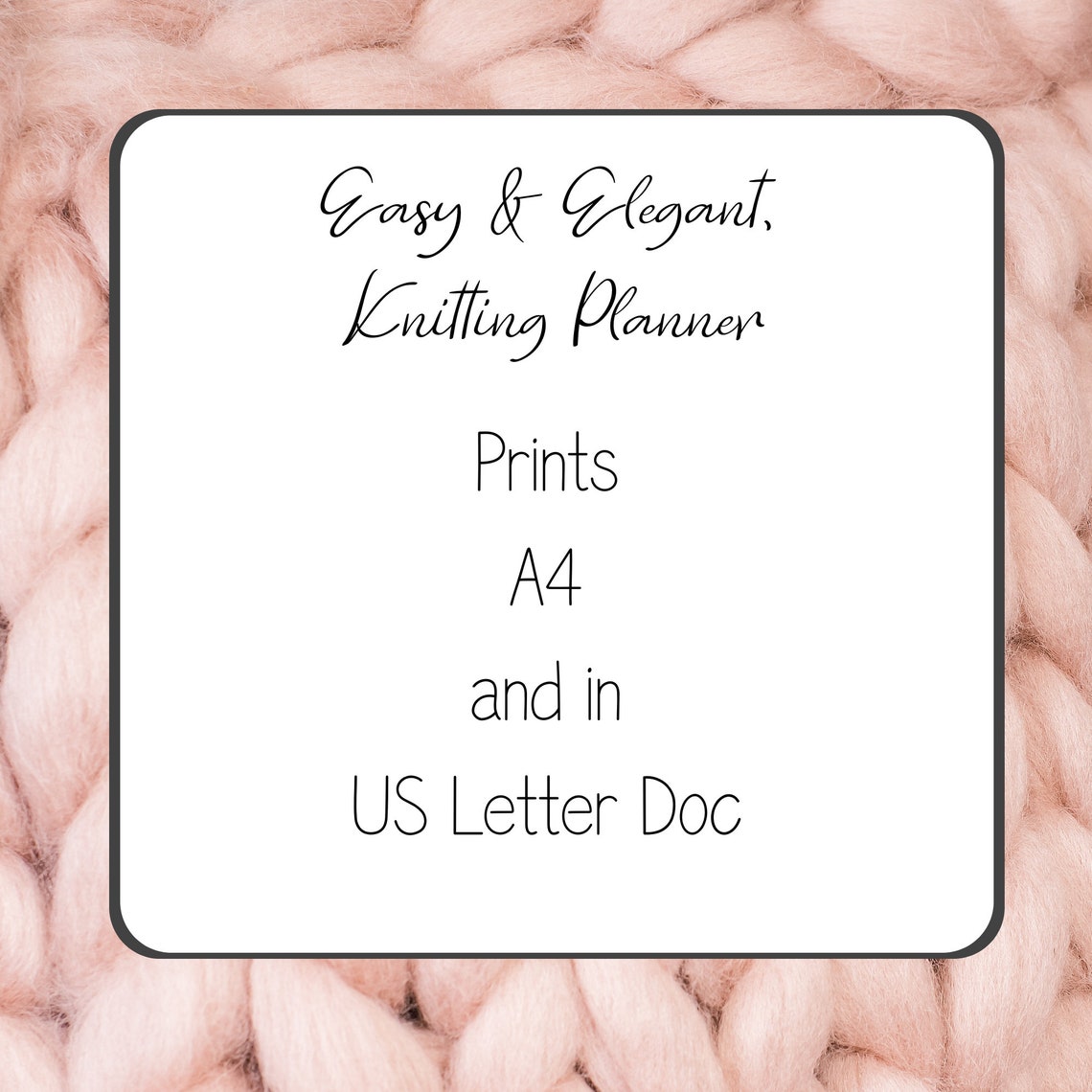 PRINTABLE Knitting Planner Page for Knitting Project Planner Boho ...