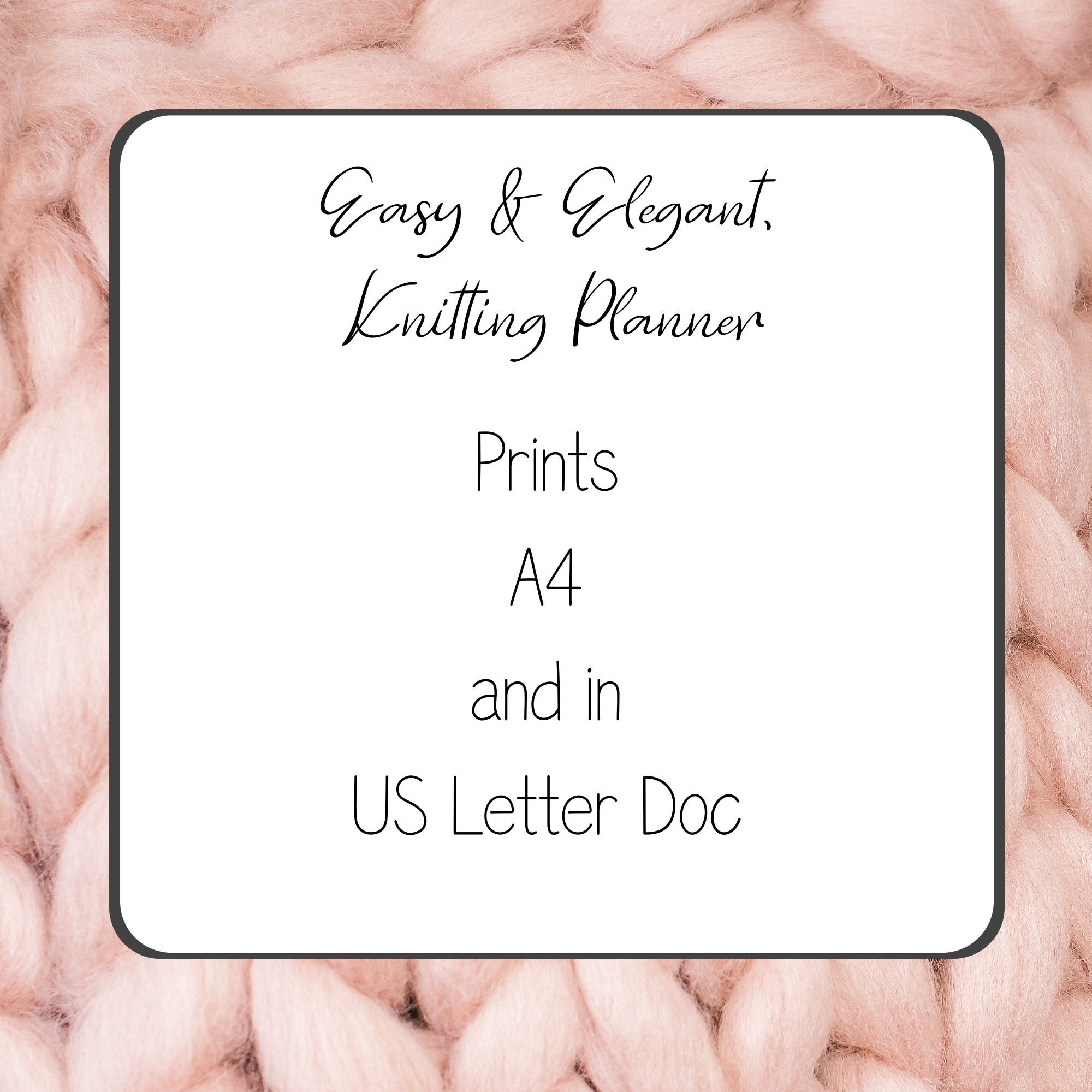 PRINTABLE Knitting Planner Page for Knitting Project Planner Boho ...