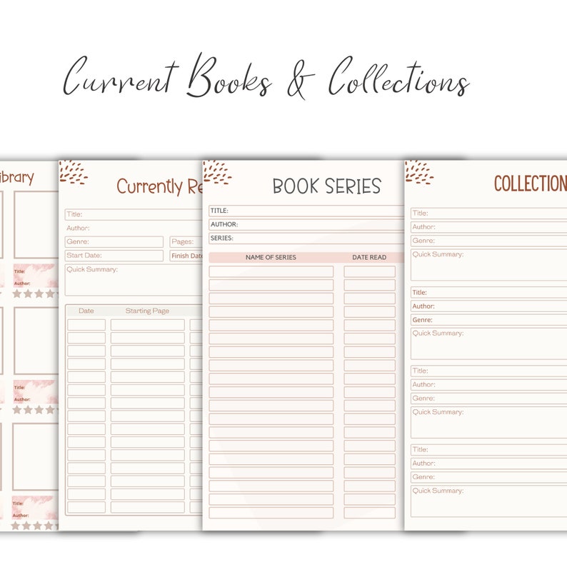 READING Planner Printable Reading Journal Boho Reading Diary Just A ...