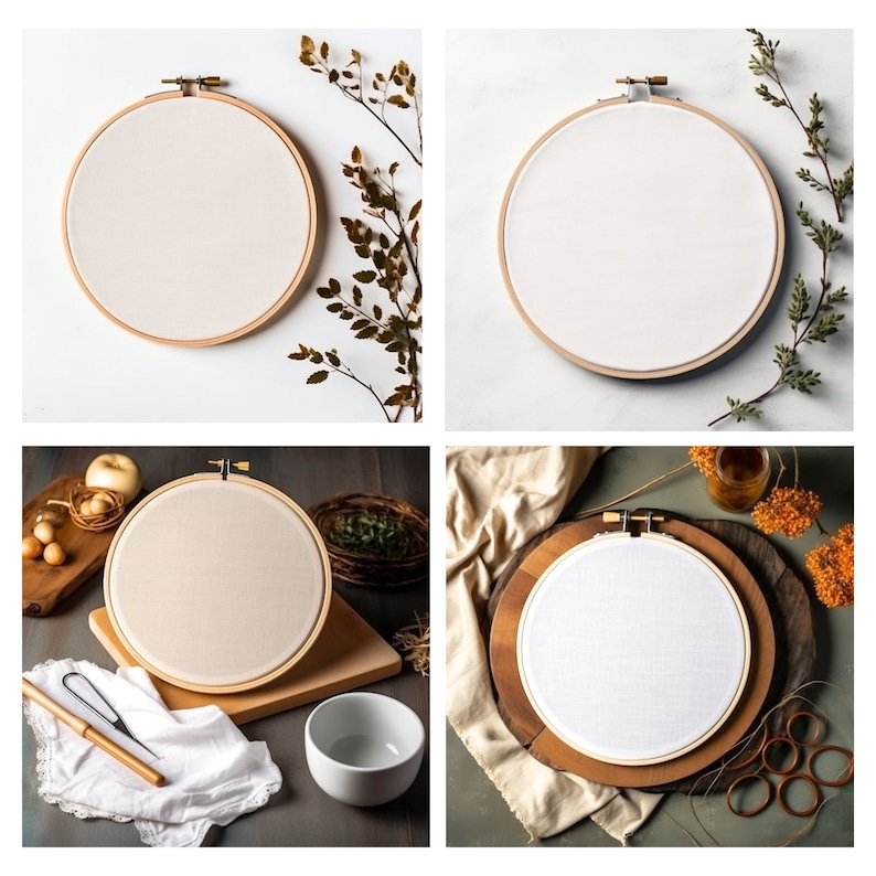 Embroidery Hoop Mockup Cross Stitch Mock Ups Plain Blank Embroidery ...