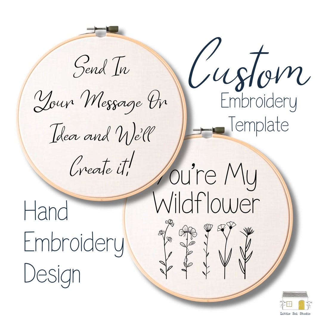 Custom Hand Embroidery Template Create Your Own Hand Embroidery PDF ...