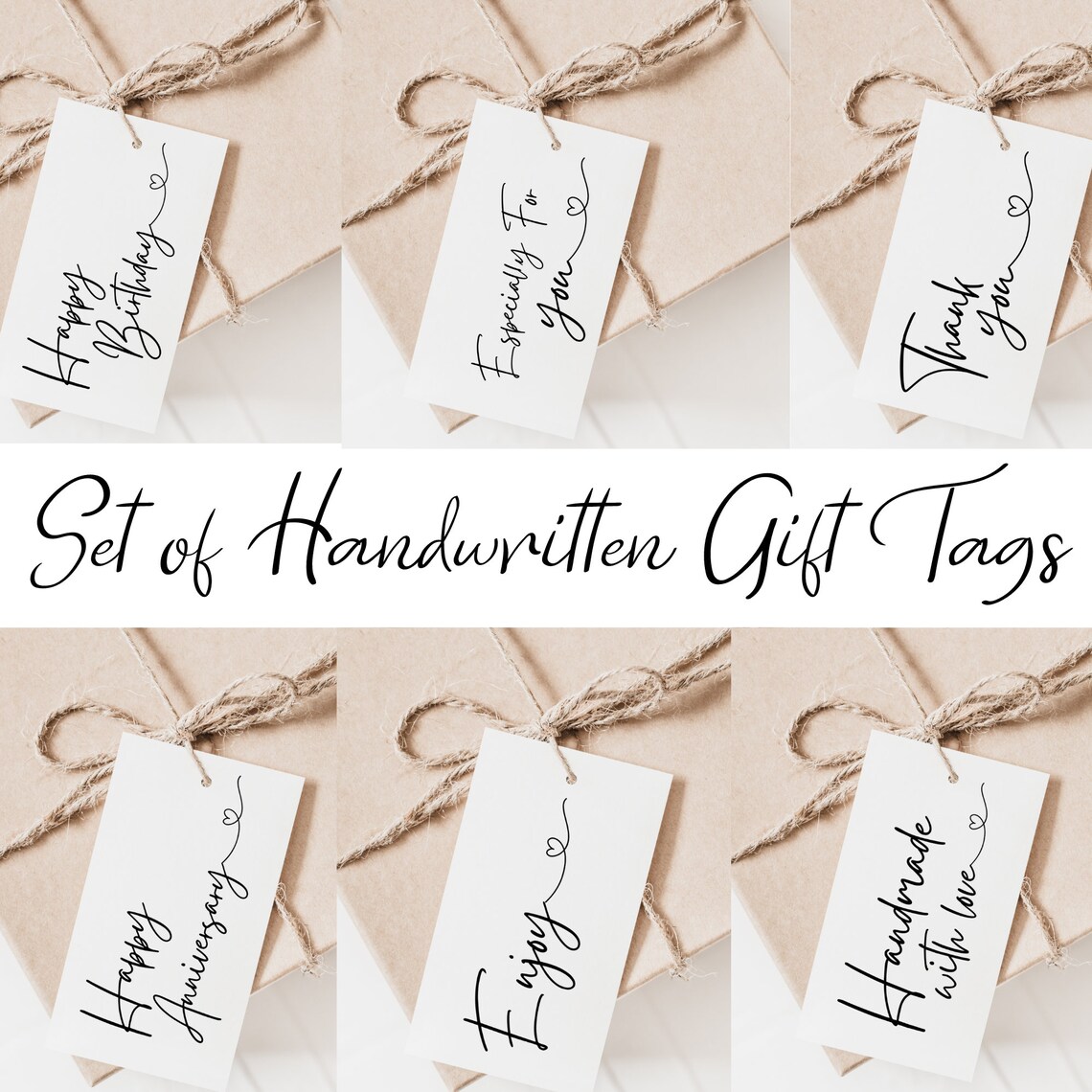 PRINTABLE Gift Tags Calligraphy Labels Print at Home Minimalist Gift ...