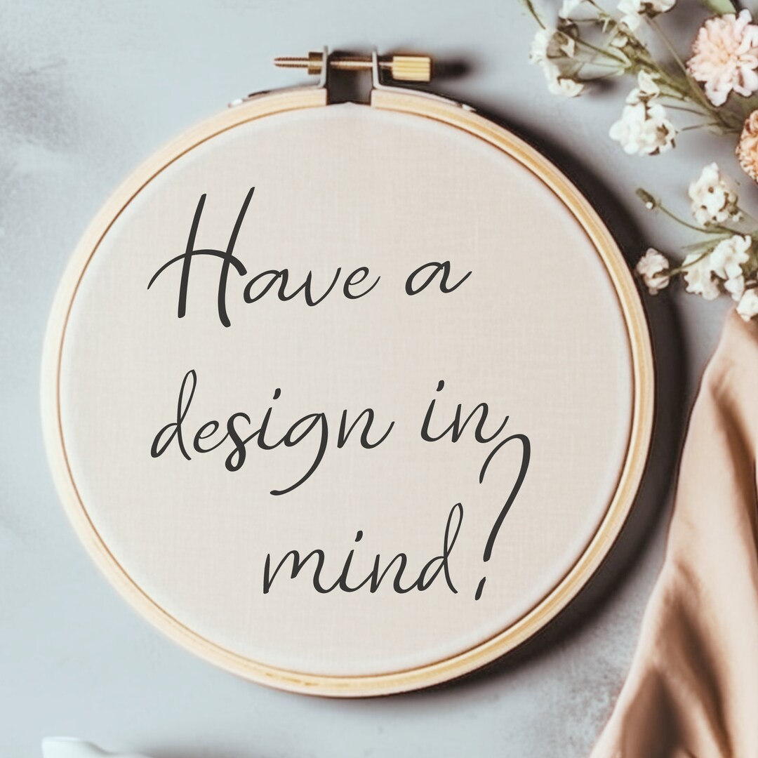 Custom Hand Embroidery Pattern Create Your Own Hand Embroidery PDF Bespoke Pattern Design Name ...