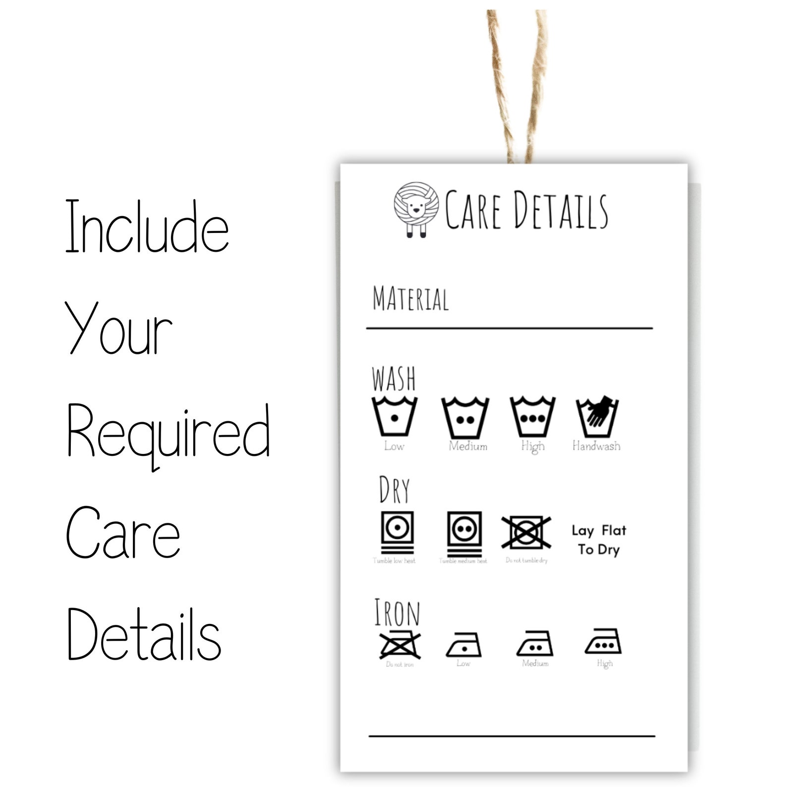 KNITTING Product Tag Printable Hand Knitted With Love Knitting Label ...