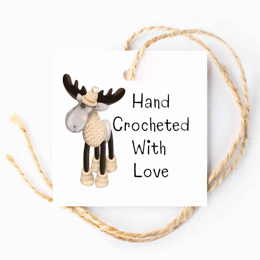 CROCHET Gift Tag Printable Hand Crocheted With Love Crochet Label ...