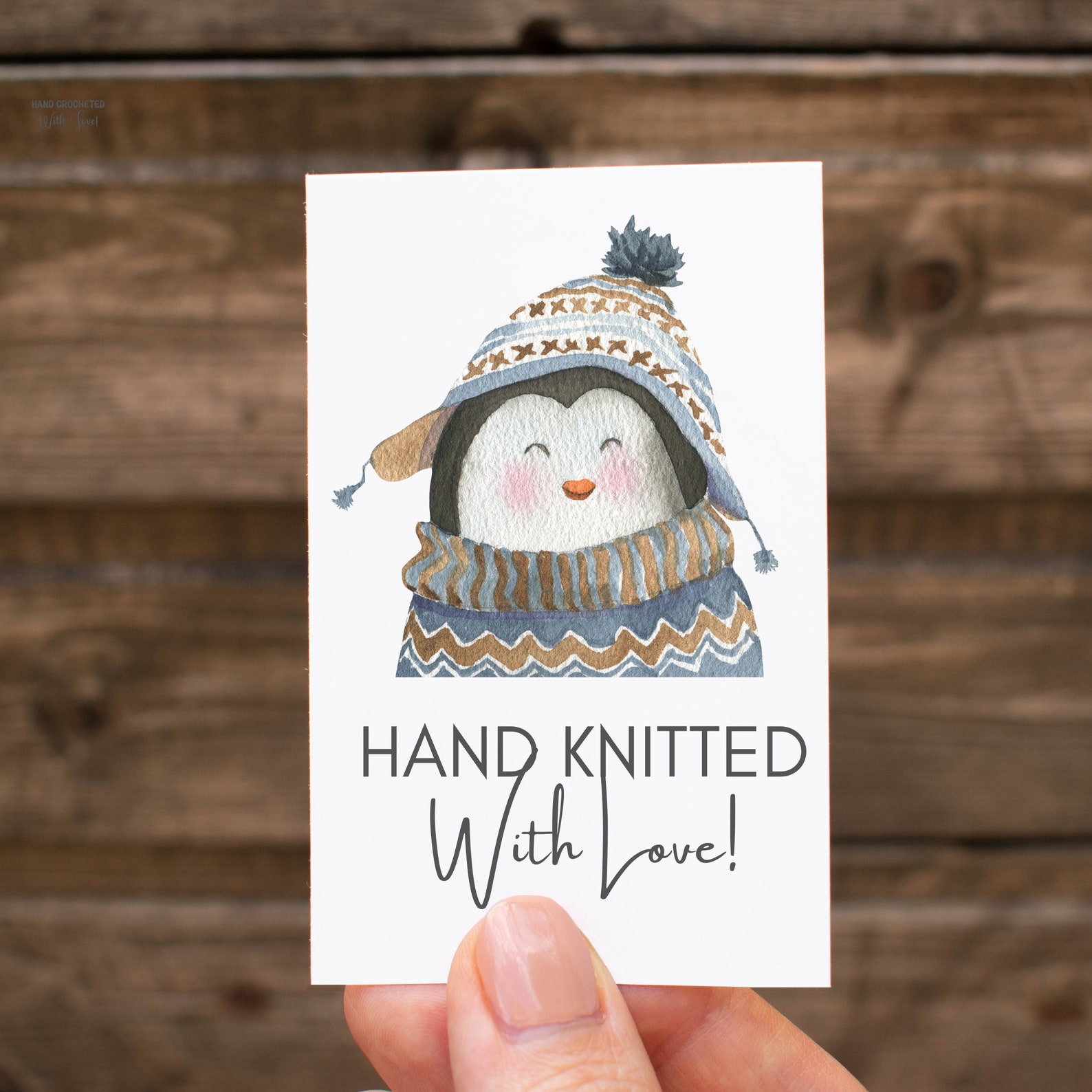 KNITTING Gift Tag Printable Hand Knitted With Love Knitting Tag Water ...