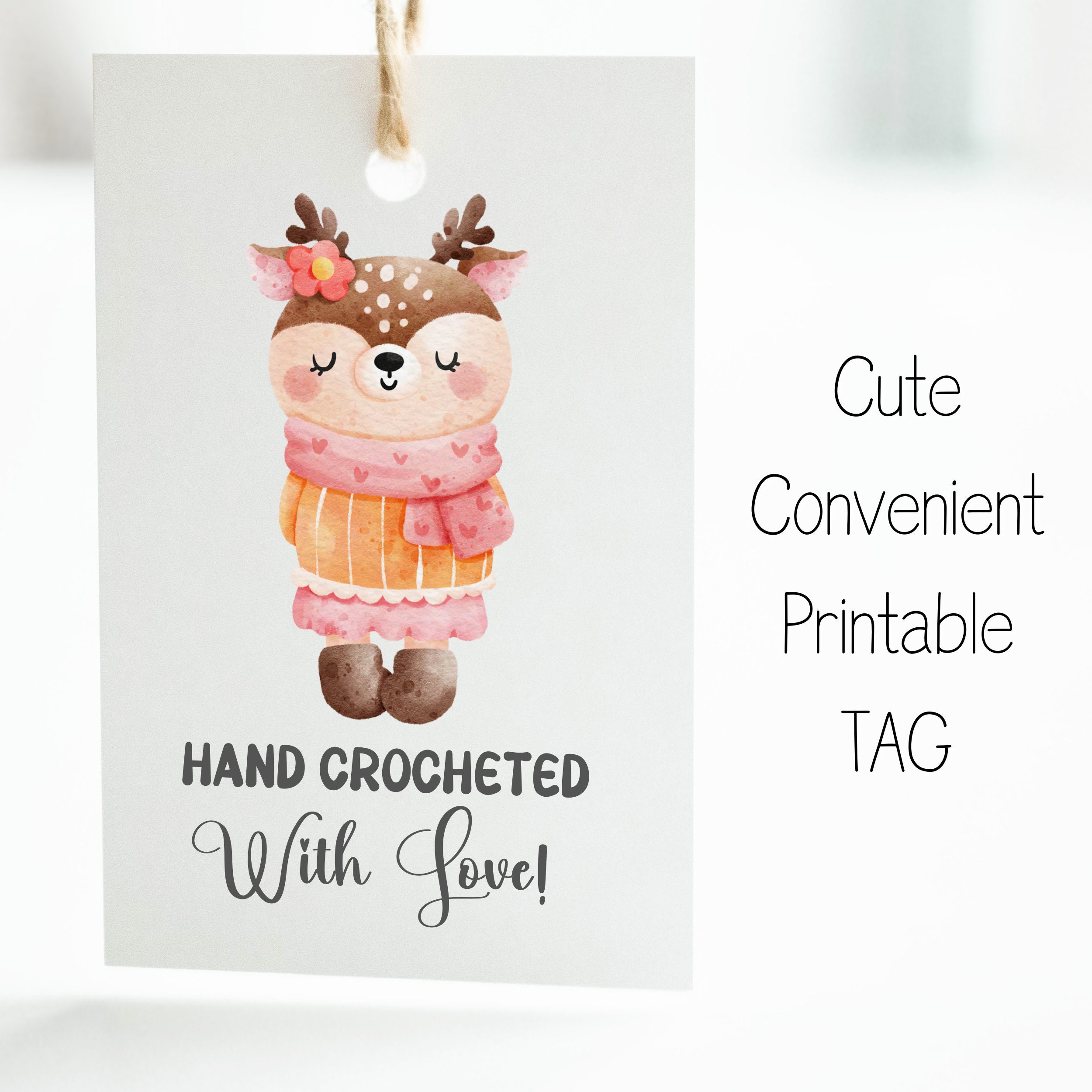 PRINTABLE Hand Crocheted With Love Gift Tags Crochet Labels Print at ...