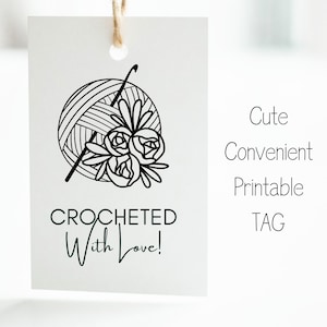 CROCHET Product Tags Printable Hand Crocheted With Love Crochet Label ...