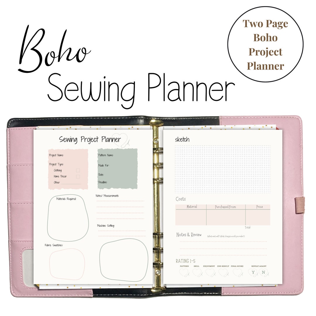 SEWING PLANNER Printable Sewing Planner Create Your Own Sewing Journal ...
