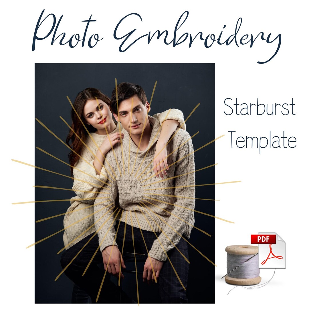 Printable Photo Hand Embroidery Pattern - Photo Embroidery Template ...
