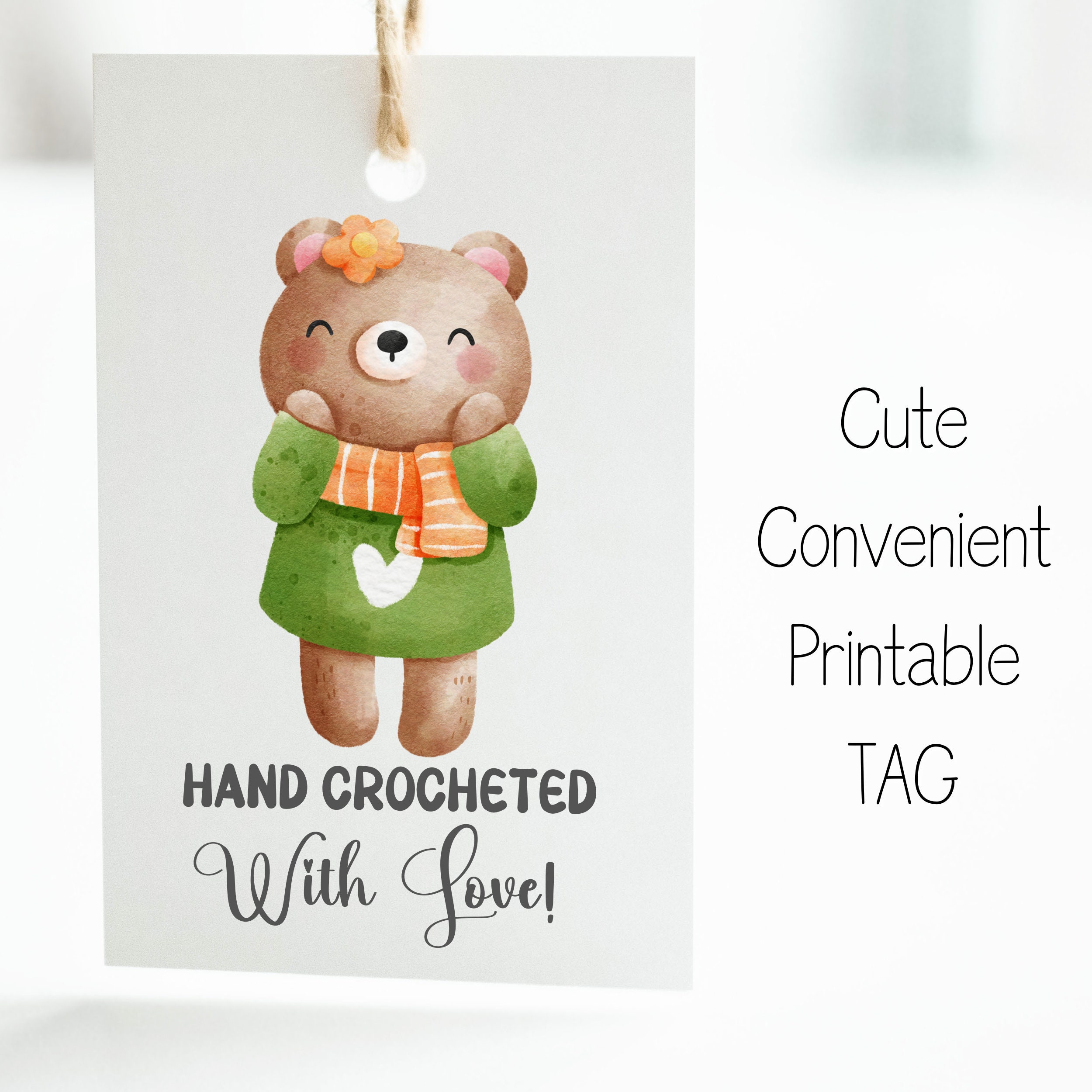 PRINTABLE Hand Crocheted With Love Gift Tags Crochet Labels Print at ...