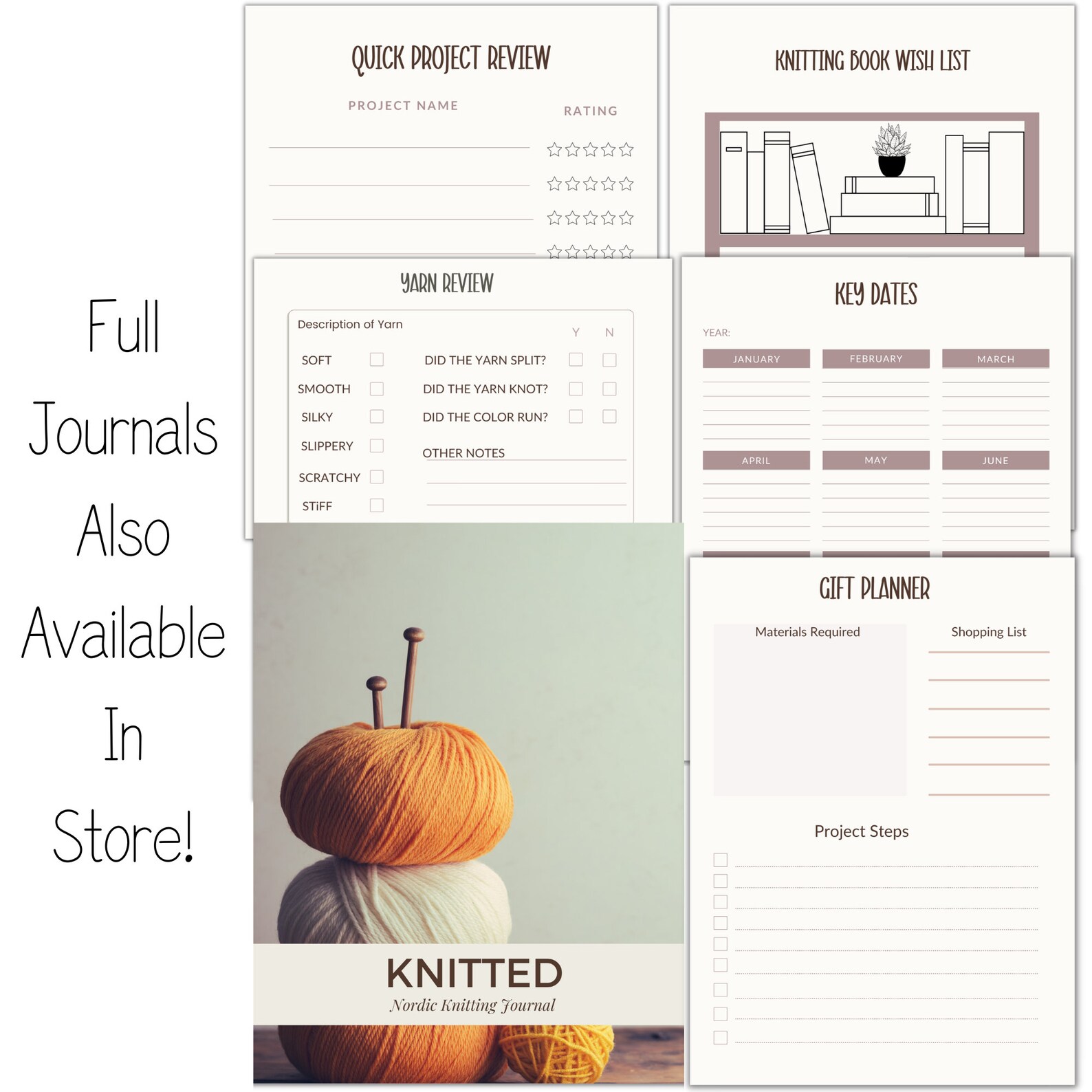Knitting Needle Inventory Printable and Fillable PDF- Downloadable ...